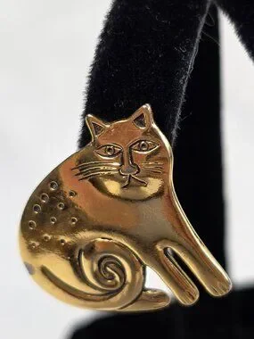 Laurel Burch | Jewelry | Vintage Laurel Burch Keshire Cat Clip On ...